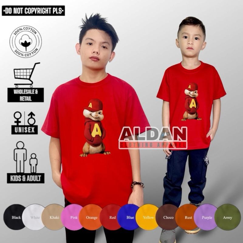 T-shirt Alvin Simon Theodore chipmunks character shirt short sleeve ...