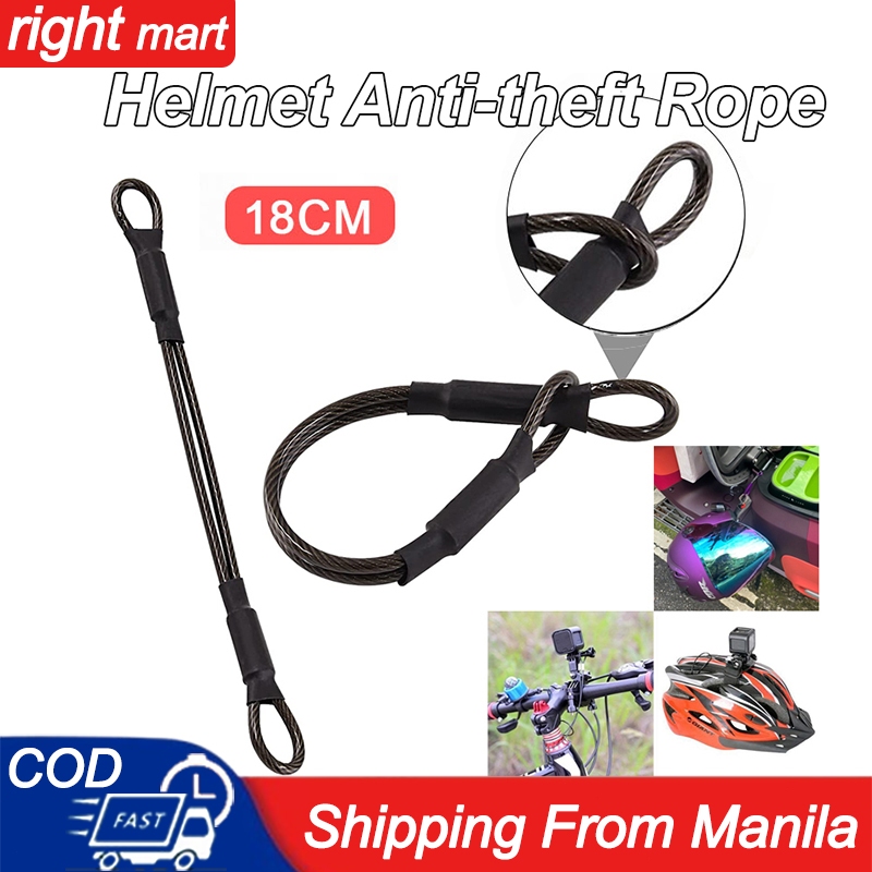 Helmet Anti-Theft Rope Motorcycle Helmet Bicycle storage Steel Cable ...
