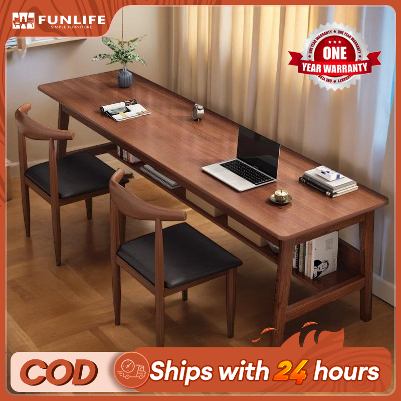【Double Table】160CM Study Table Wooden Long Table Computer Table Modern ...