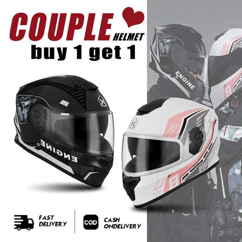 【Buy 1 Take 1】AXK 902 Full Face Of Couple Helmets Motorcycle Helmet ...