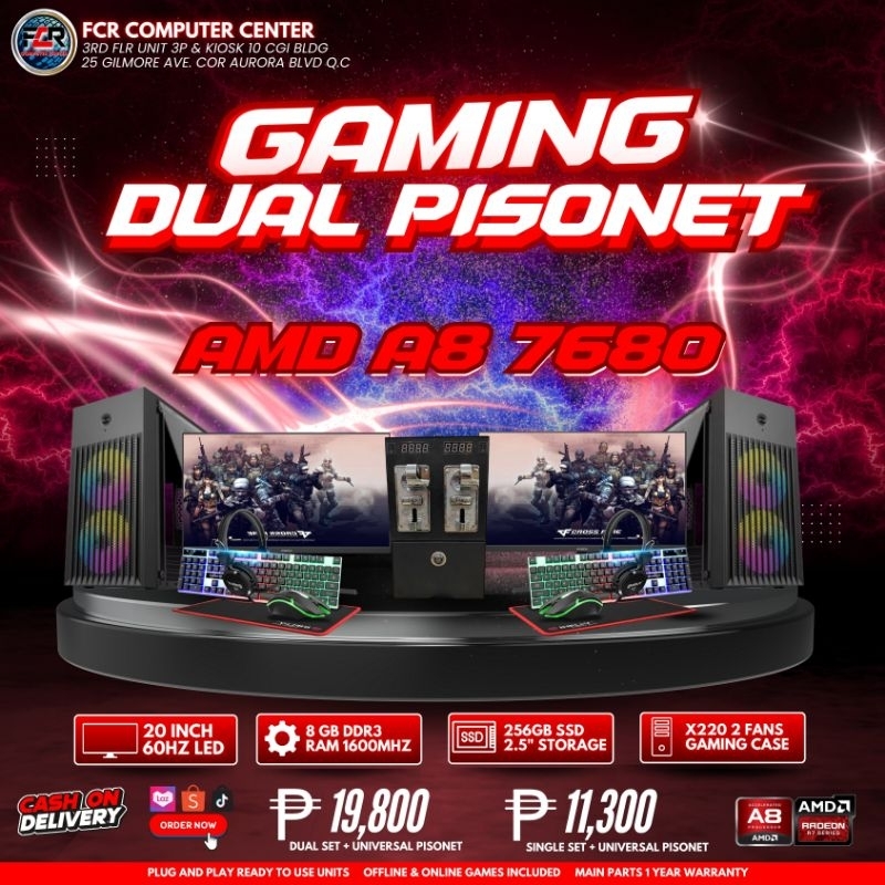 BRANDNEW DUAL SET PISONET, UNIVERSAL COINSLOT COMPLETE SET PACKAGES ...