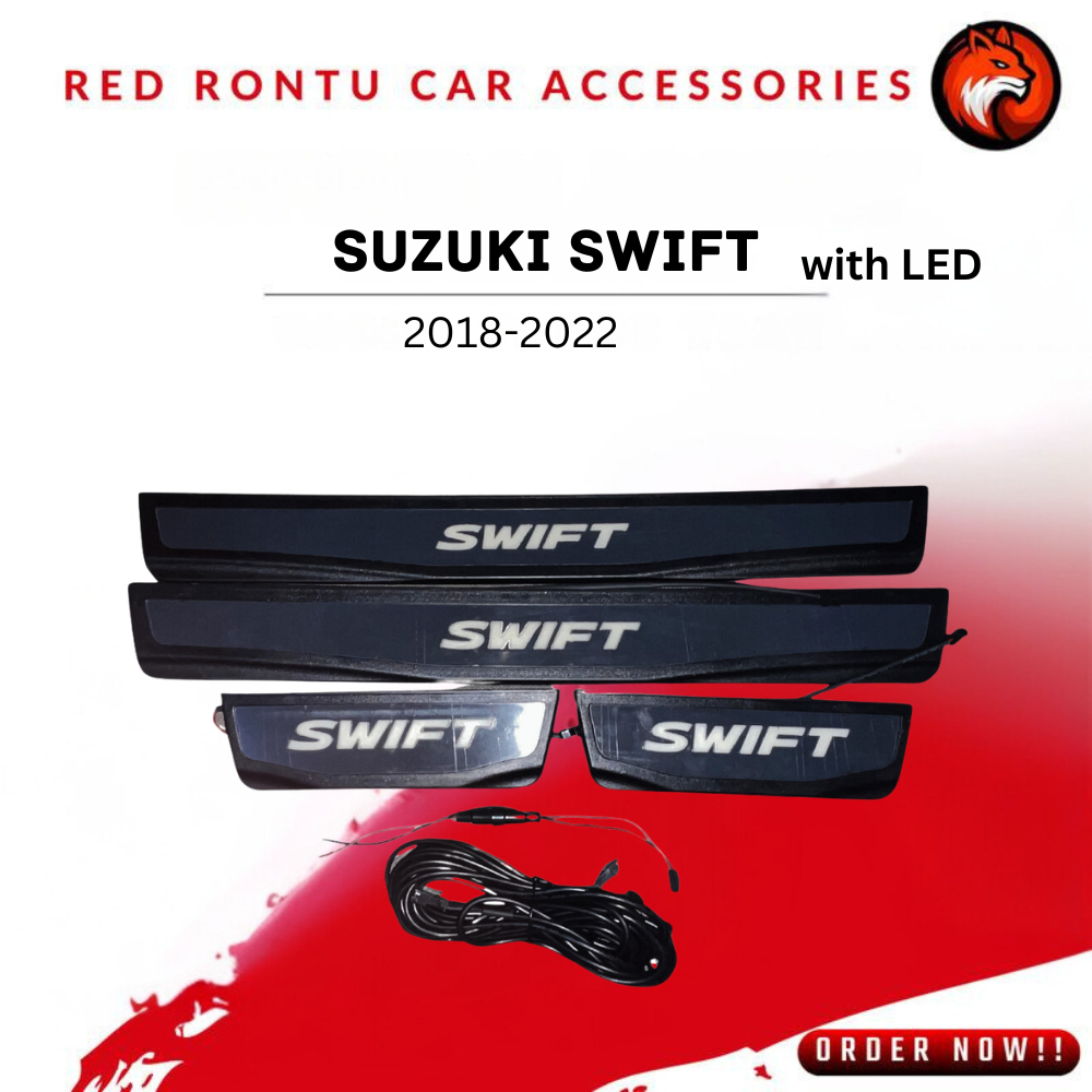 Suzuki Swift 2018-2022 Side Step Sill / Door Sill Plate with LED ...