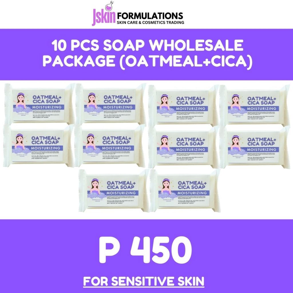 10 PCS SOAP WHOLESALE PACKAGE (OATMEAL+CICA) | Shopee Philippines