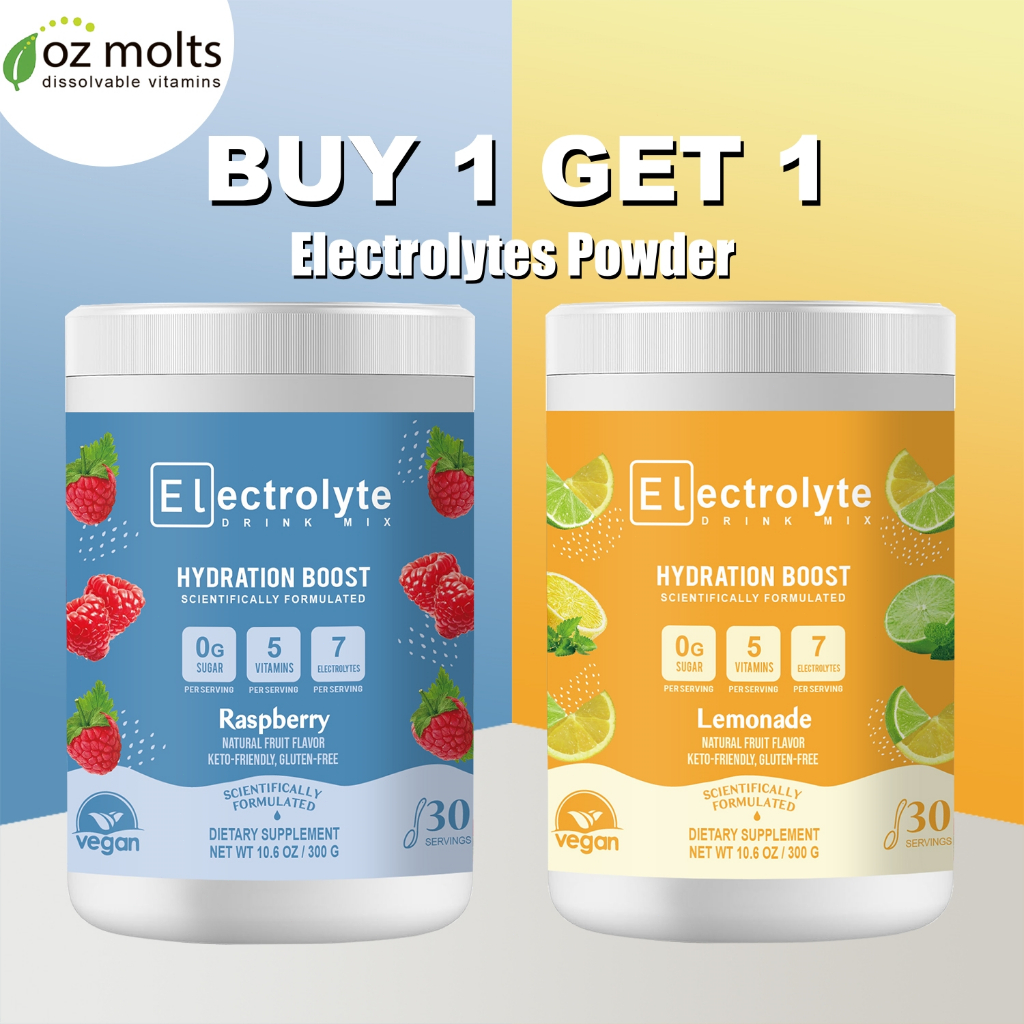 Ozmolts Electrolytes Powder Energy Drink with Vitamin Pre Workout ...