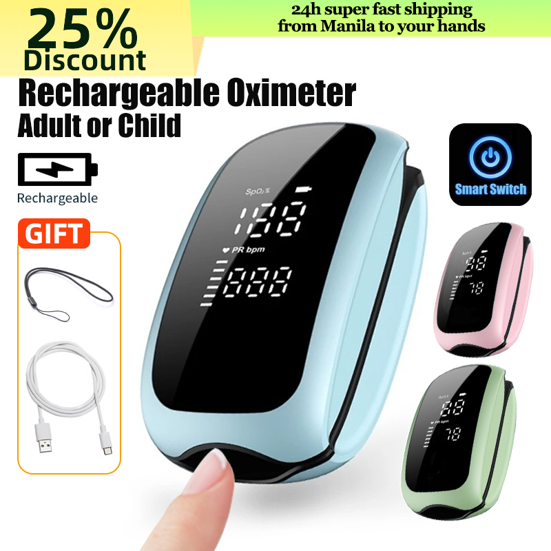 Rechargeable Oximeter Finger Pulse Monitor Blood Oxygen Meter for Baby ...