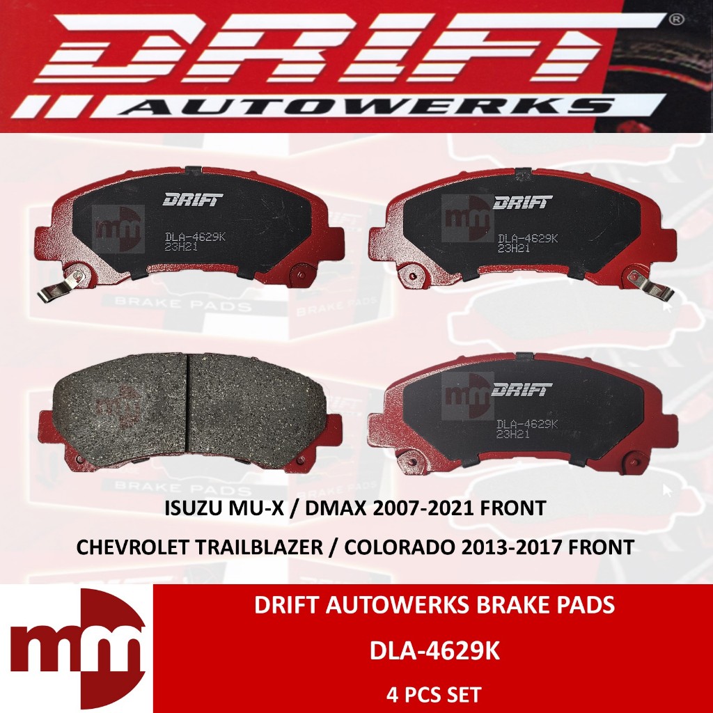 DRIFT AUTOWERKS Brake Pads for ISUZU MU-X / D-MAX 2007-2021 / TRAILBLAZER, COLORADO 2013-2017 ...