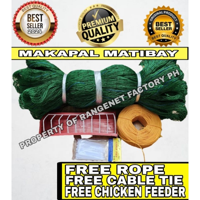 50 METERS CHICKEN NET RANGE NET [FREE ROPE,CABLE TIE,CHICKEN FEEDER ...