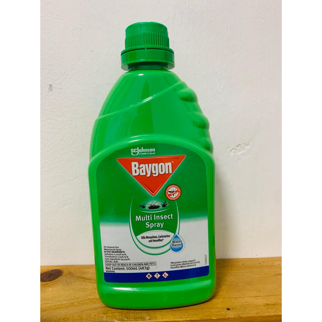 Baygon Insect Killer Spray 500ml (Non-Water-Based/ Water Based ...