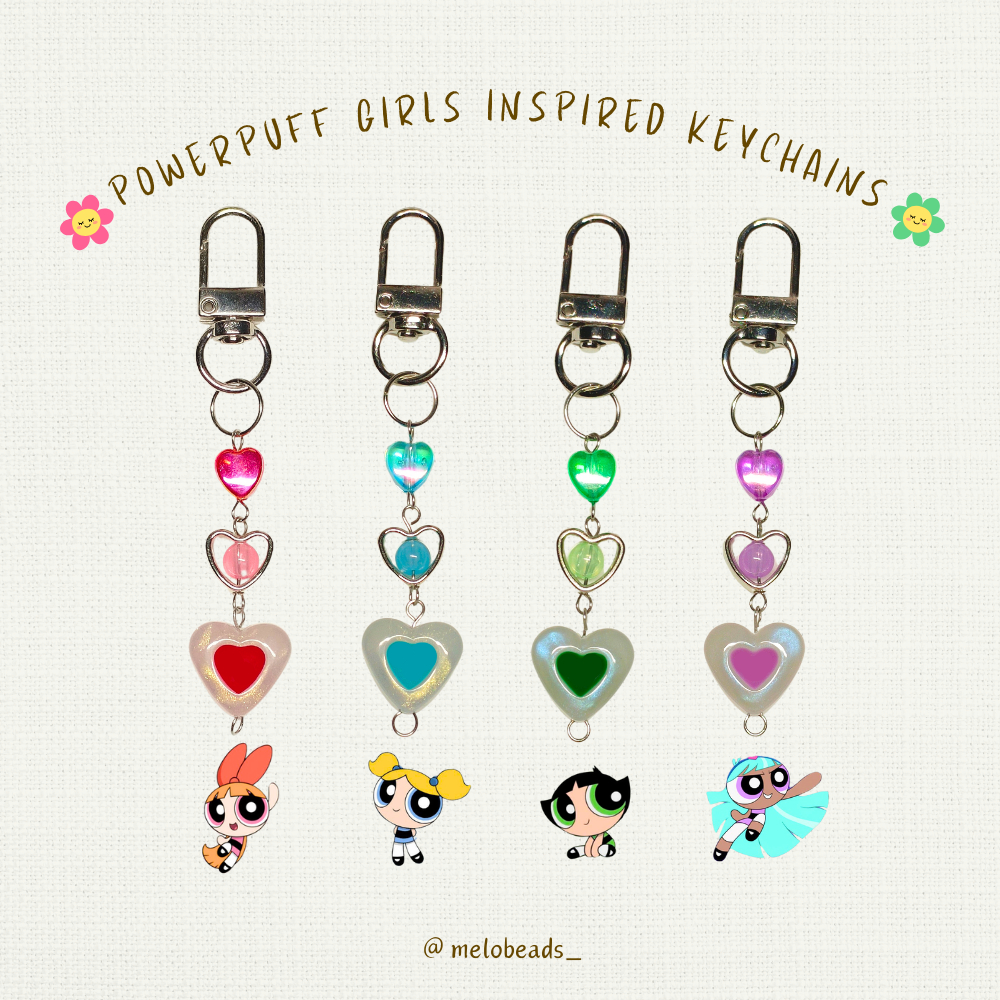 Powerpuff Girls Keychain | Friendship Keychains | Handmade by melobeads ...