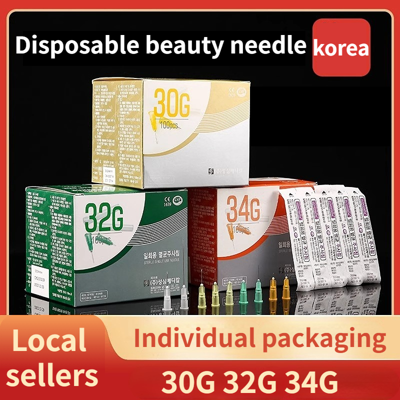 new Made in Korea 30G 32G 34G disposable beauty sterile needle 100pcs/box | Shopee Philippines