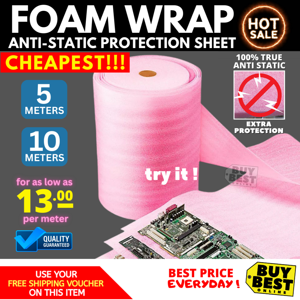MegaDiscount] [5 Meters] Foam Wrap - Protective/Anti Static - Extra ...