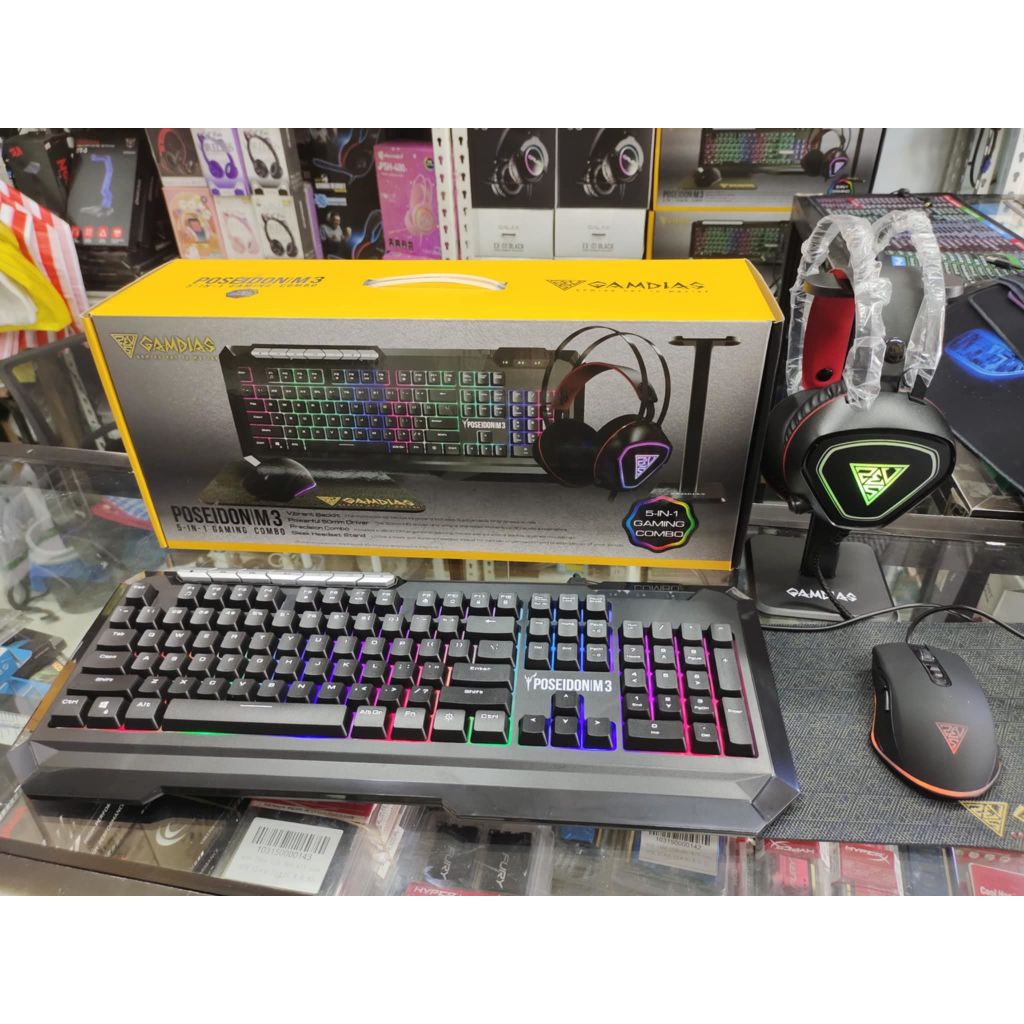 GAMDIAS POSEIDON M3 5-IN-1 COMBO GAMING KEYBOARD, MOUSE HEADSET ...