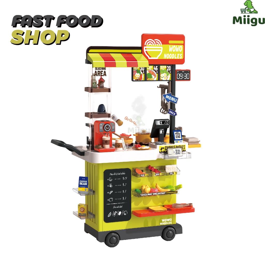 MIIGU BABY Fast Food Shop Cooking Simulator Toy With Ice Water ...