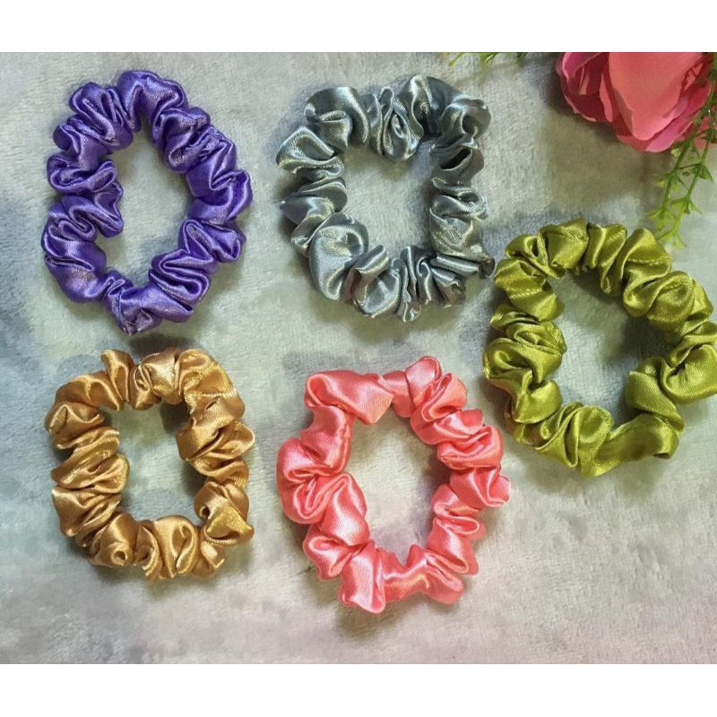 Mini Scrunchies Cute and Stylish | Satin | Shopee Philippines