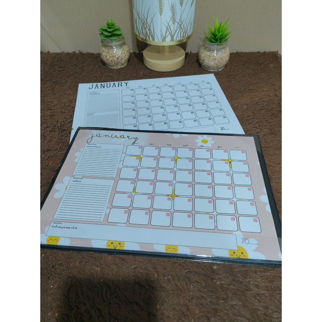 A4 Undated Planner Calendar, Cute, Minimalist Aesthetic (Padded / w ...