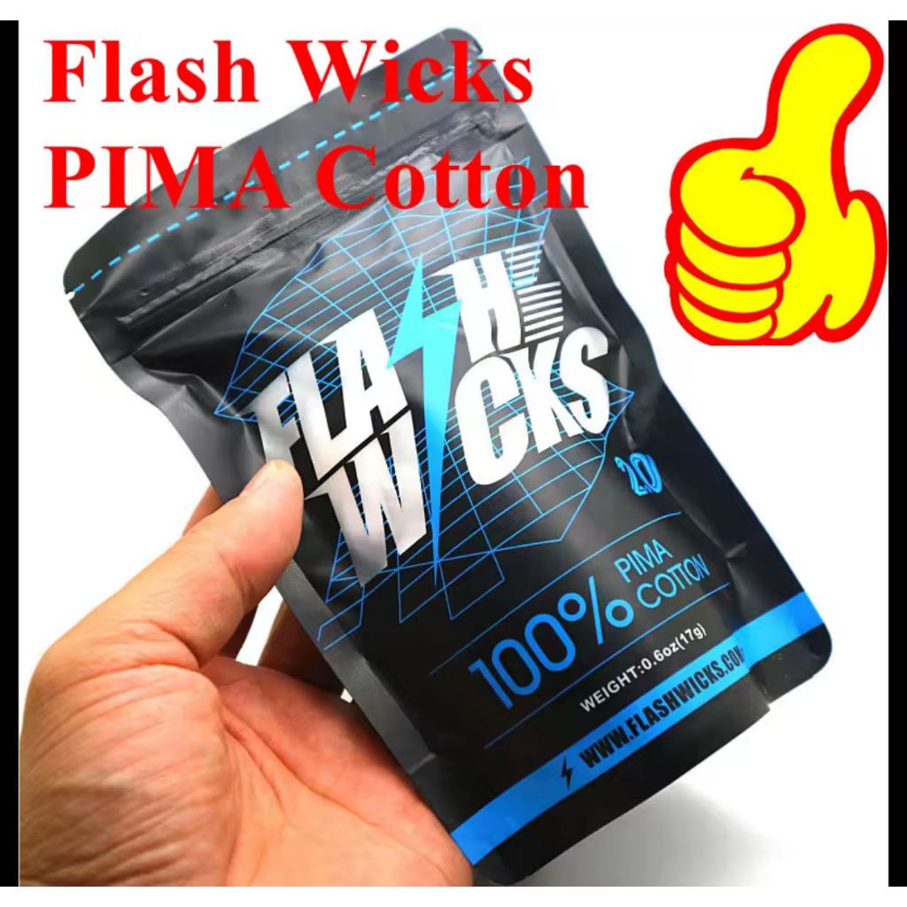 Flash Wicks PIMA Cotton 100% Organic for Rebuildable RDA RBA DIY Cotton ...