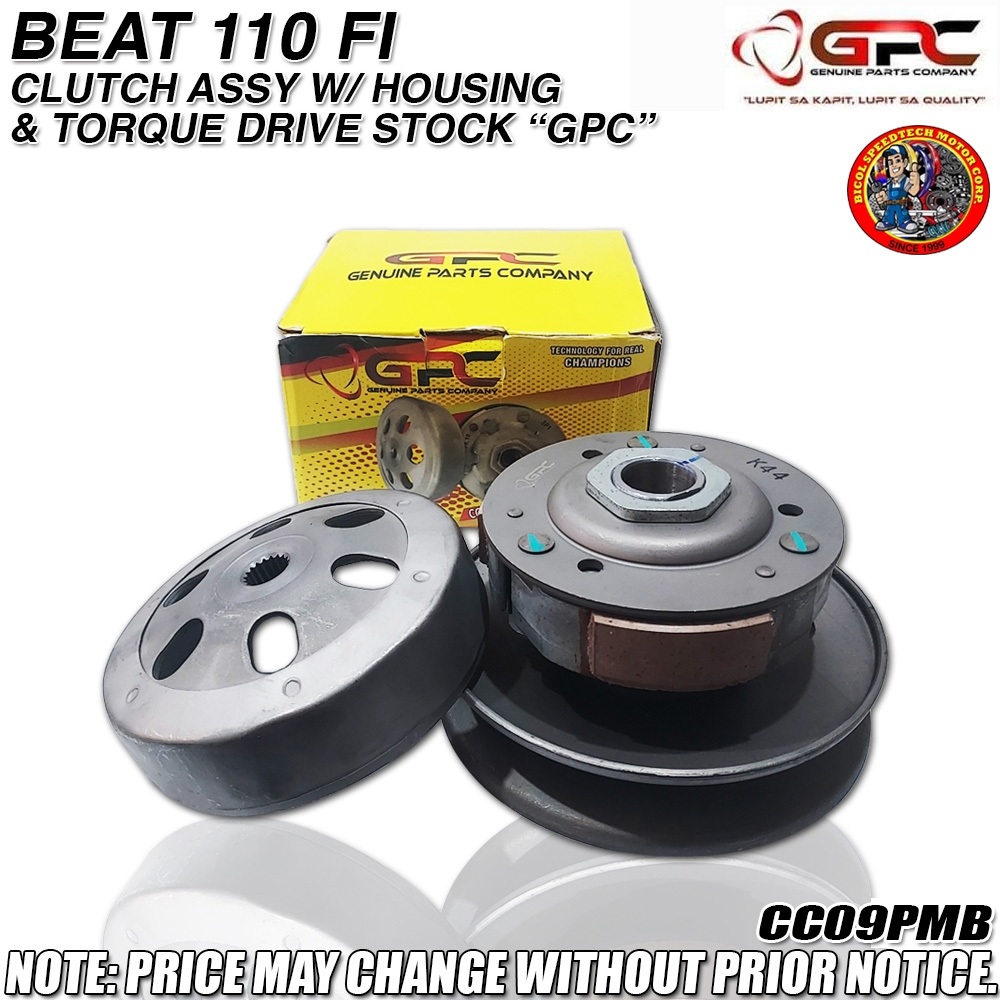 BEAT 110 FI CLUTCH ASSY W/ HOUSING & TORQUE DRIVE STOCK "GPC" (CC09PMB ...