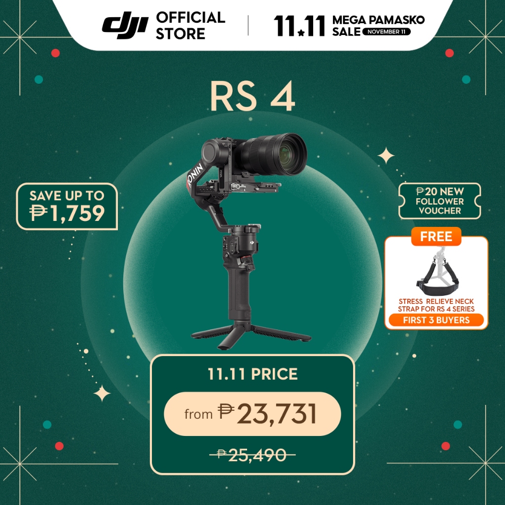 DJI RS 4 - Gimbal Stabilizer | 2nd-Gen Native Vertical Shooting ...