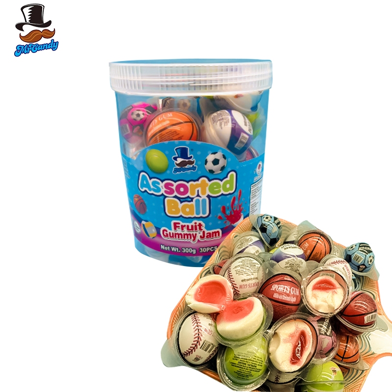 【Mr Candy】30Pcs/Bottle Assorted Ball Jam Gummy / Ball popping gummy ...
