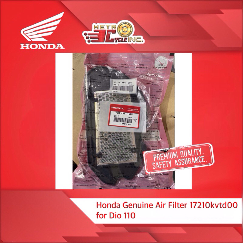 Honda Genuine Air Filter 17210kvtd00 for Dio 110 | Shopee Philippines