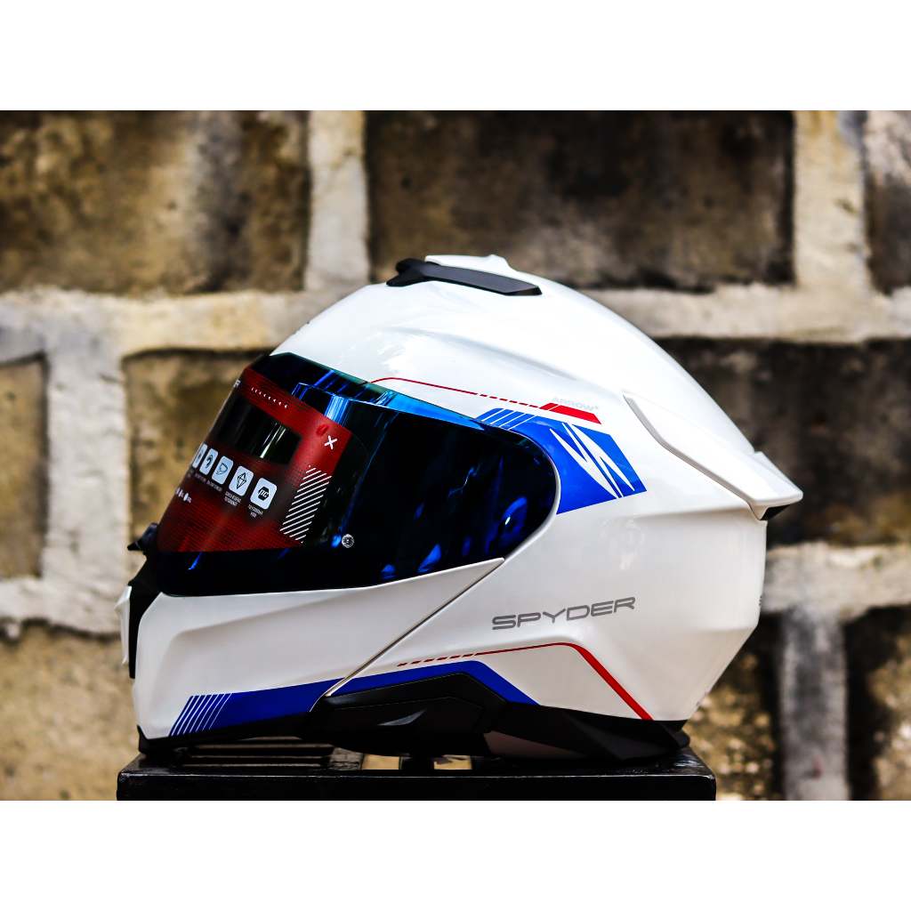 SPYDER HELMET ARROW 2.0 PD 1701 BS ARC. WHITE/BLUE/RED SO V2 MODULAR ...