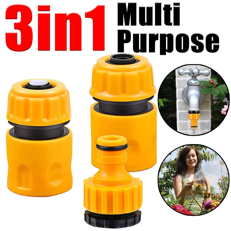 Garden 1/2 "3/4" Quick Coupling Hose Connector Hose Connection Adapter ...