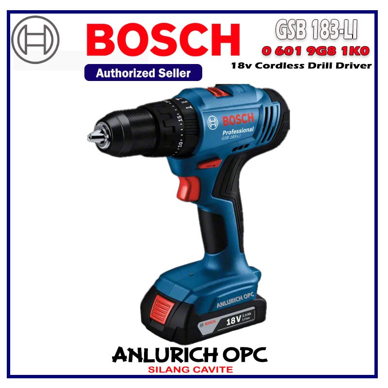 Bosch Professional 18v Cordless Impact Drill GSB 183-LI | Shopee ...