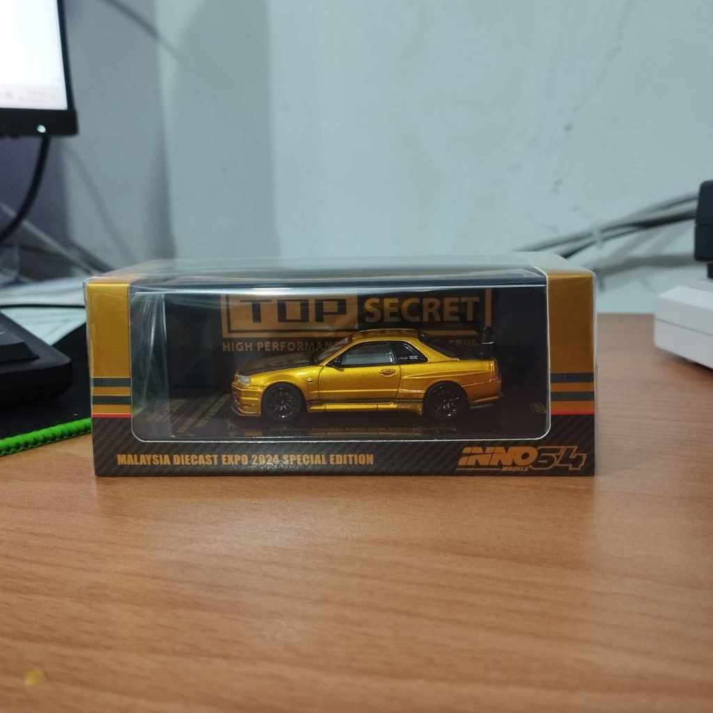 Inno64 Nissan Skyline GT-R (R34) Top Secret Tokyo Auto Salon 2024 (Gold ...