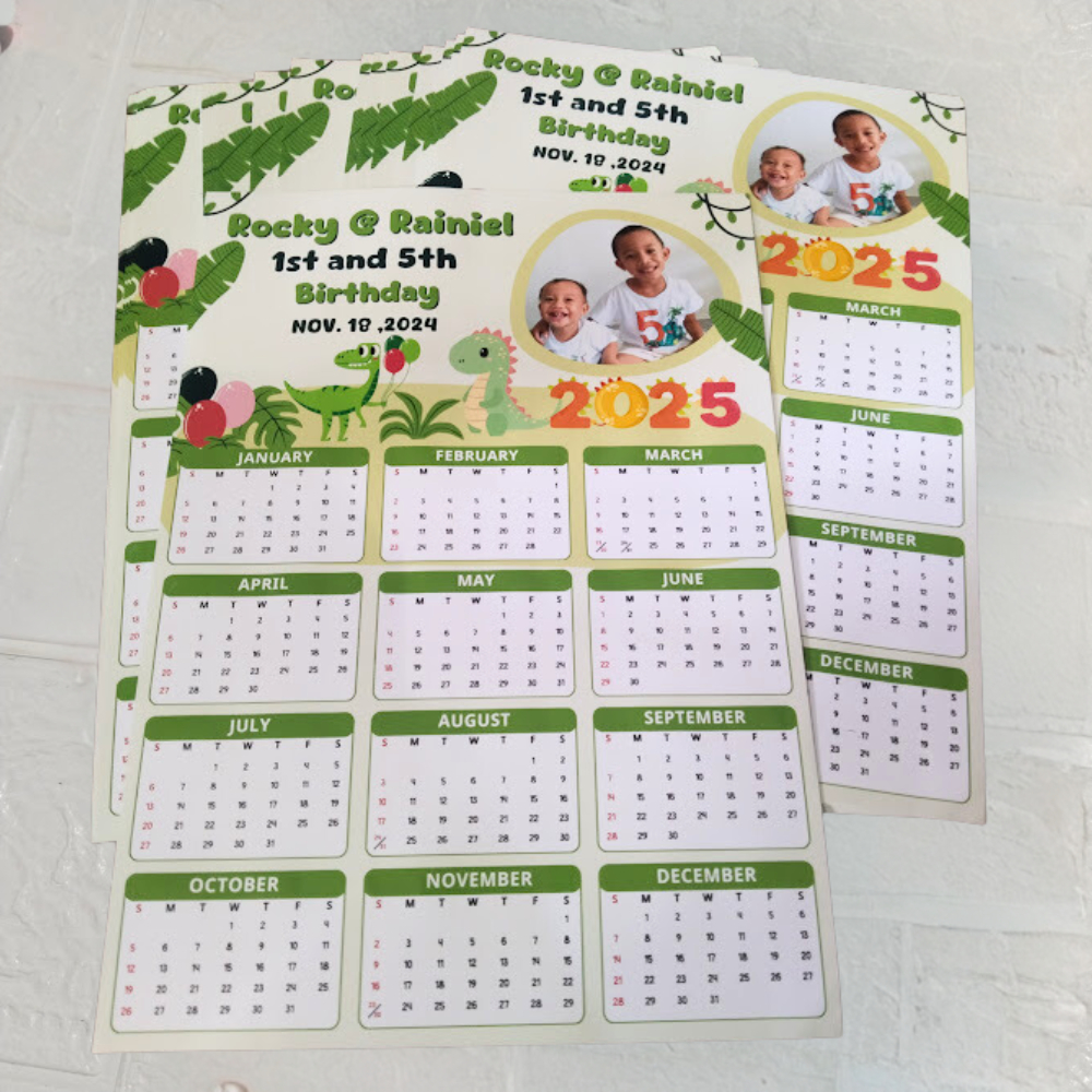 2025 CALENDAR PERSONALIZE Poster Type A4 Size 230gsm FREE LAYOUT ...