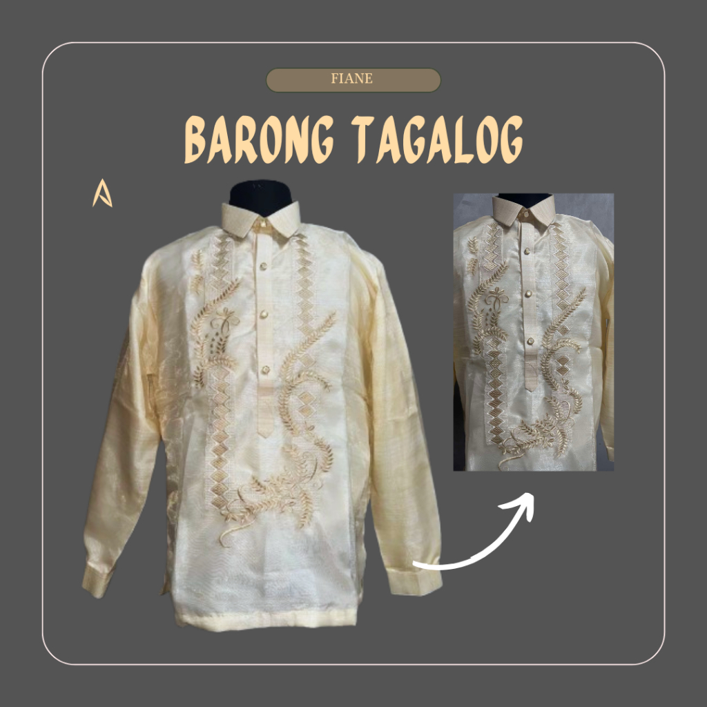 PREMIUM QUALITY Barong Tagalog-Different Embroidery Designs | Shopee ...