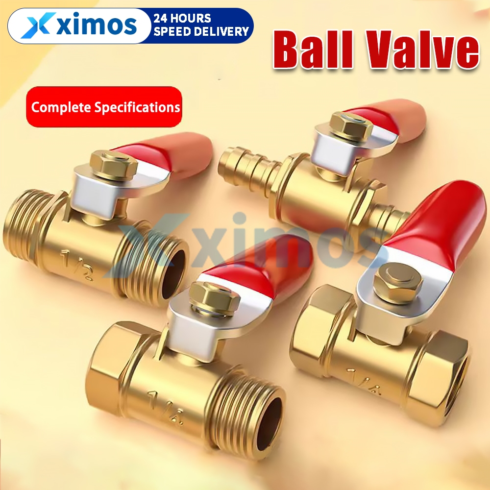 Per Pcs Brass Valve Brass Air Ball Valve Bonor Compressor Ball Valve ...