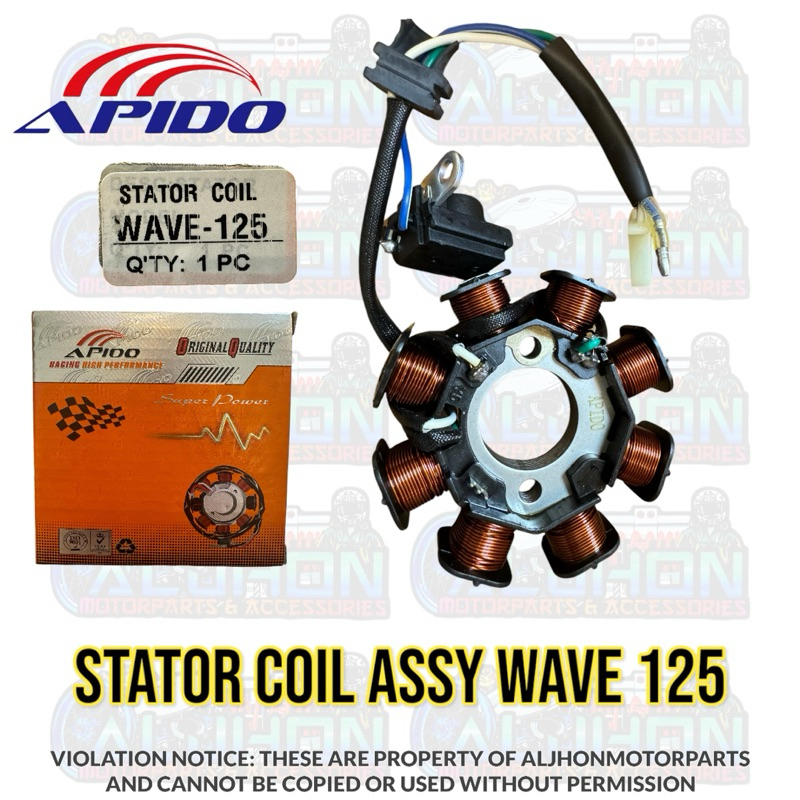 APIDO STATOR COIL ASSY WAVE 125 | Shopee Philippines