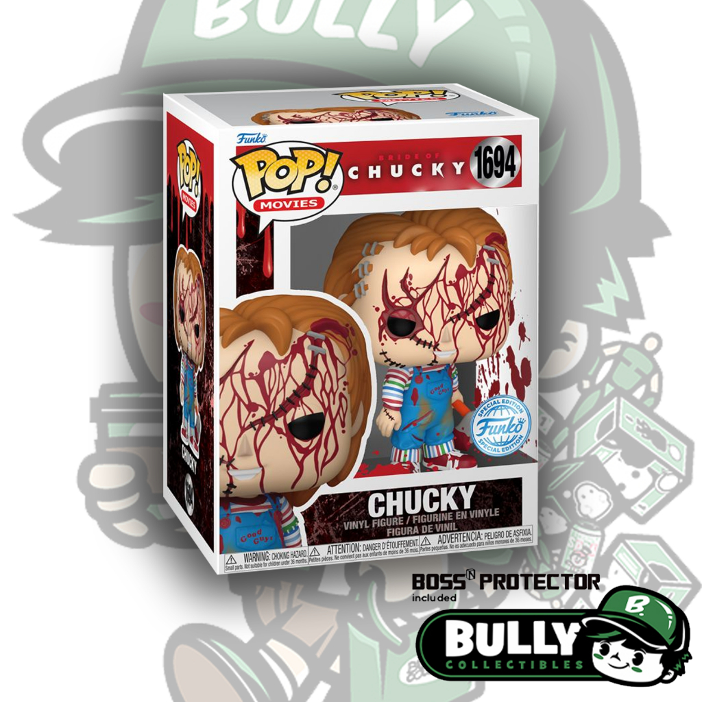 Funko POP! Movies: Bride of Chucky - Chucky (Battle Damaged) (FSE) 1694 ...