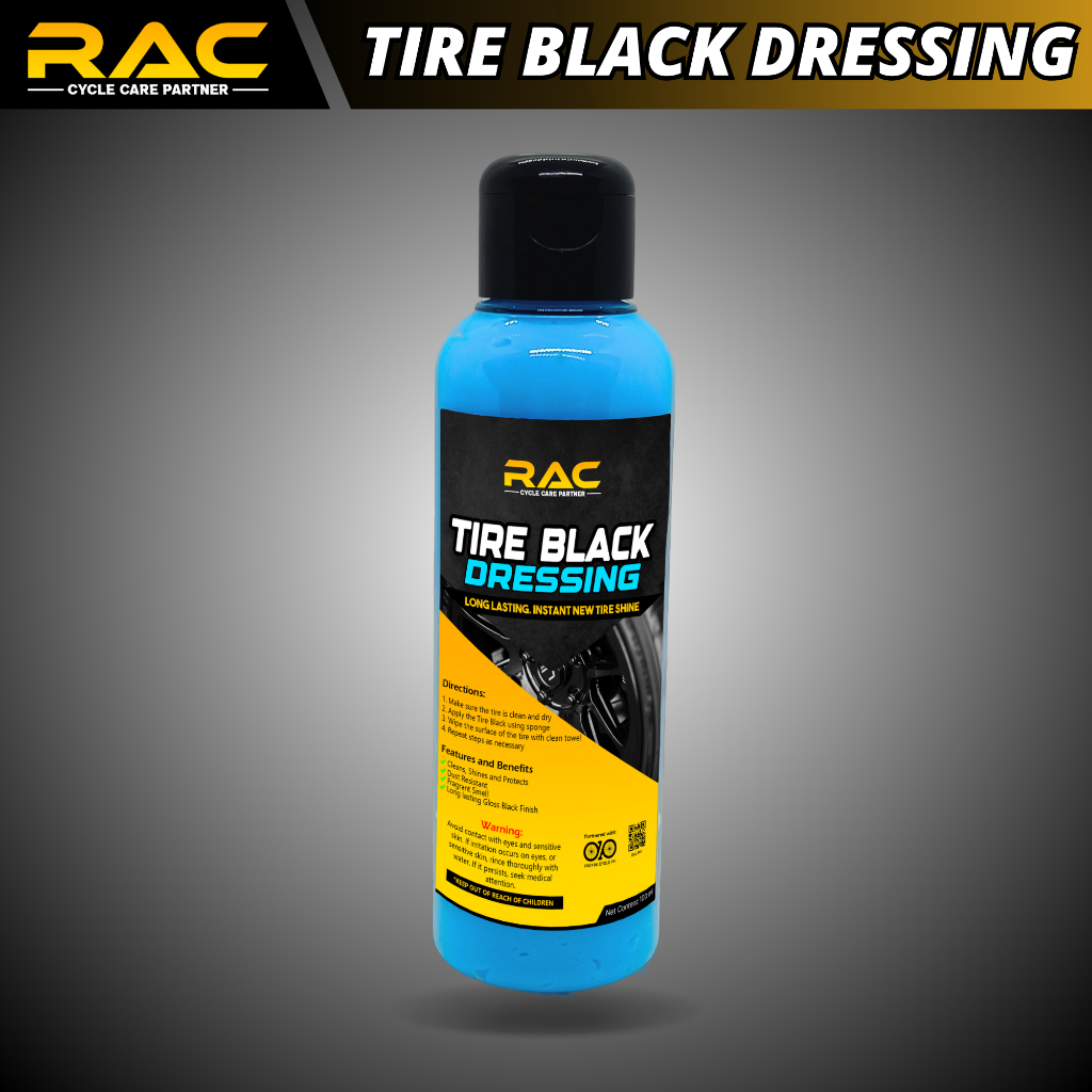 RAC 100ml Tire Black /Tire Dressing/Tire Shine | Shopee Philippines