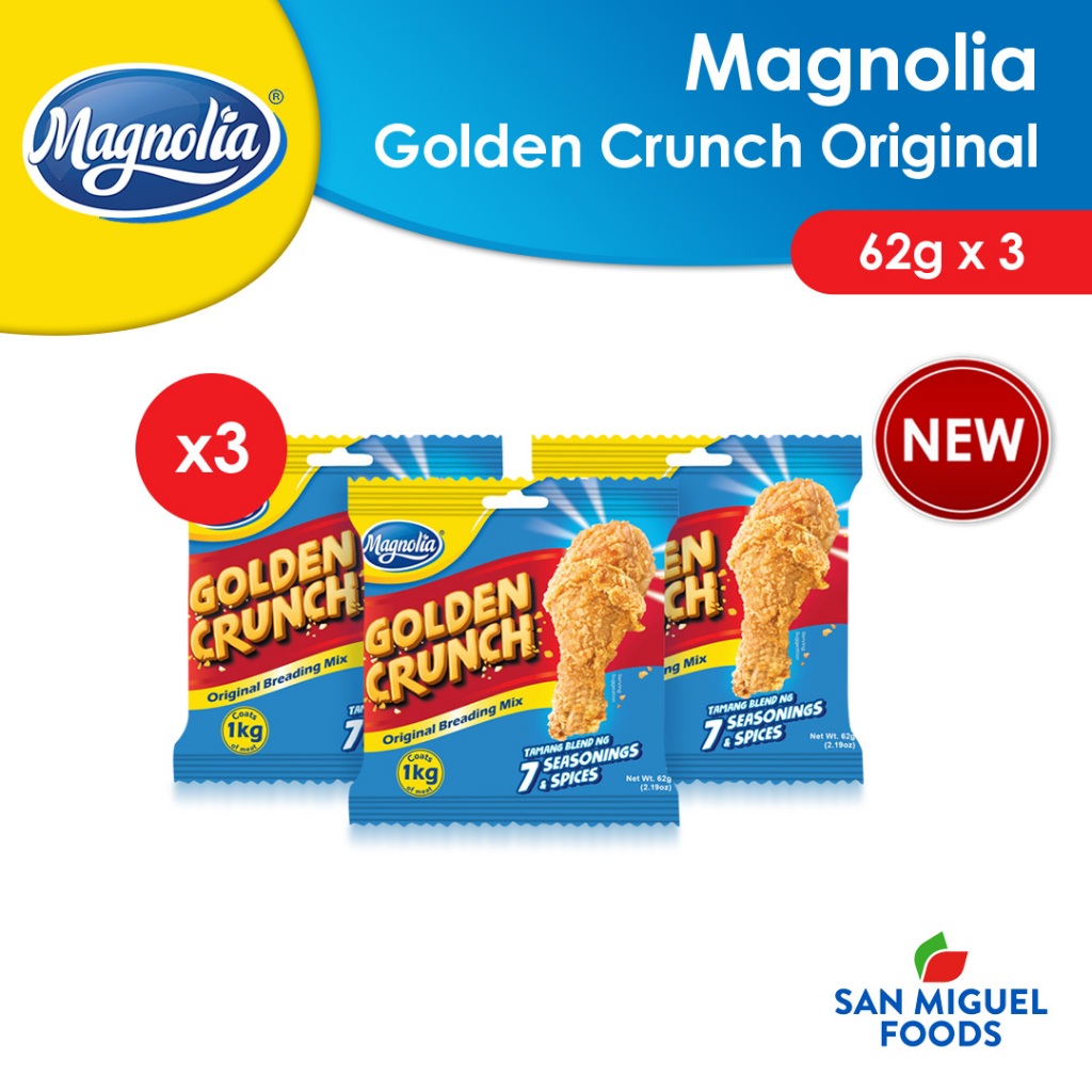 Magnolia Golden Crunch Original Breading Mix (62g) Set of 3 | Shopee ...