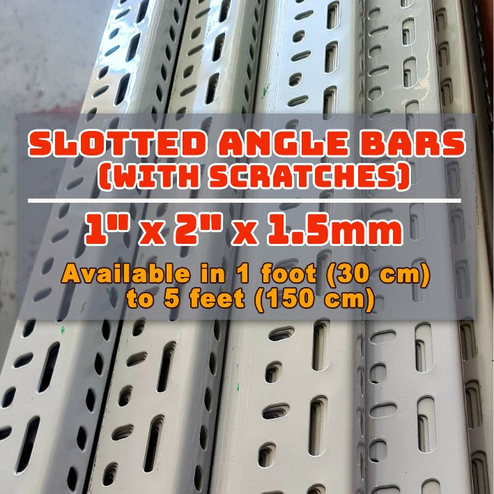 BIG SALE!!! 2" x 1" x 1.5mm WHITE SLOTTED ANGLE BARS WITH LIGHT ...