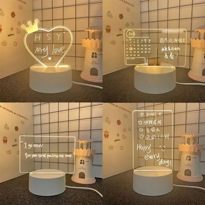 TORAS Acrylic Clear Message Board Mini Writing Board Message Board Memo ...