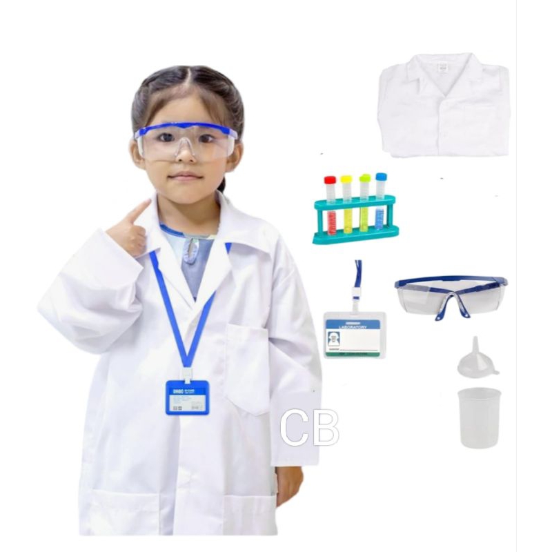 Scientist Costume For Kids Unisex With Laboratory equipment toys ...