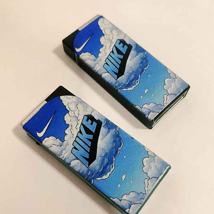 FIREFUSE Nike Blue Butane Gas Refillable Windproof Jet Lighter | Shopee ...