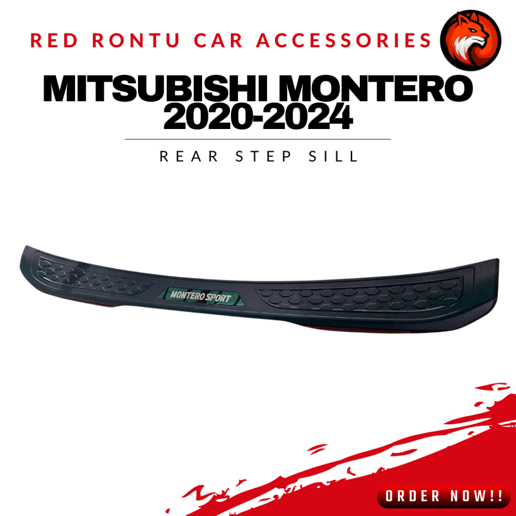 Mitsubishi Montero 2020-2023 Rear Step Sill/ Rear Bumper Guard, car ...