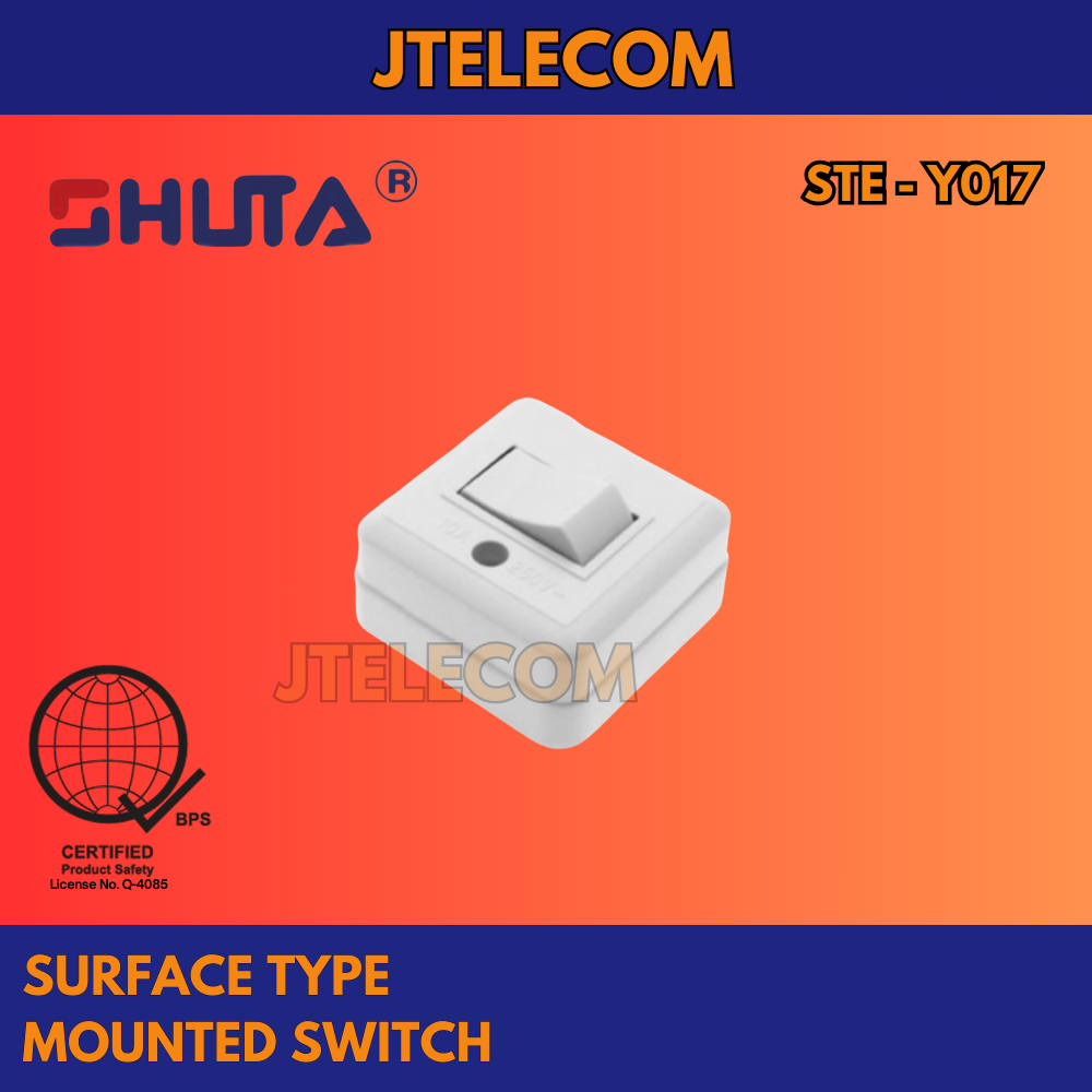 SHUTA SURFACE TYPE MOUNTED SWITCH BPS CERTIFIED STE-Y017 | Shopee ...