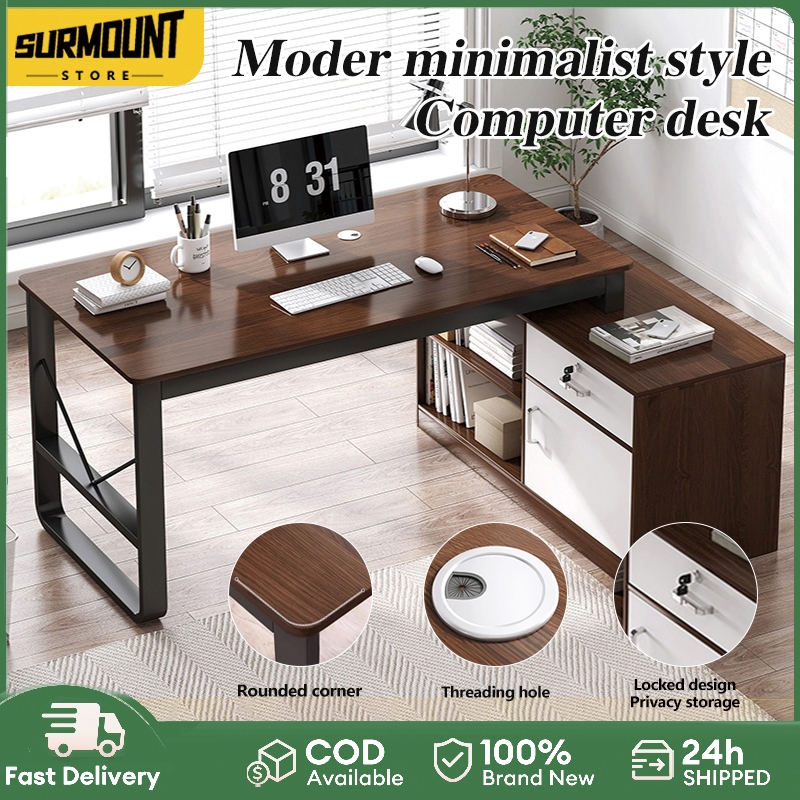 Office desk Computer Desk Study Table, Simple And Modern With Drawer ...