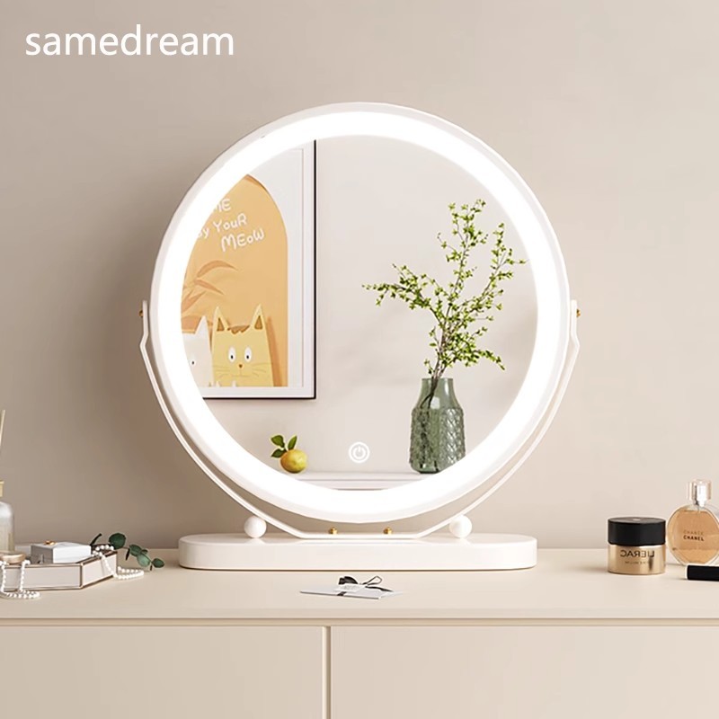 Makeup mirror, desktop LED with light, three-color fill light, desktop ...