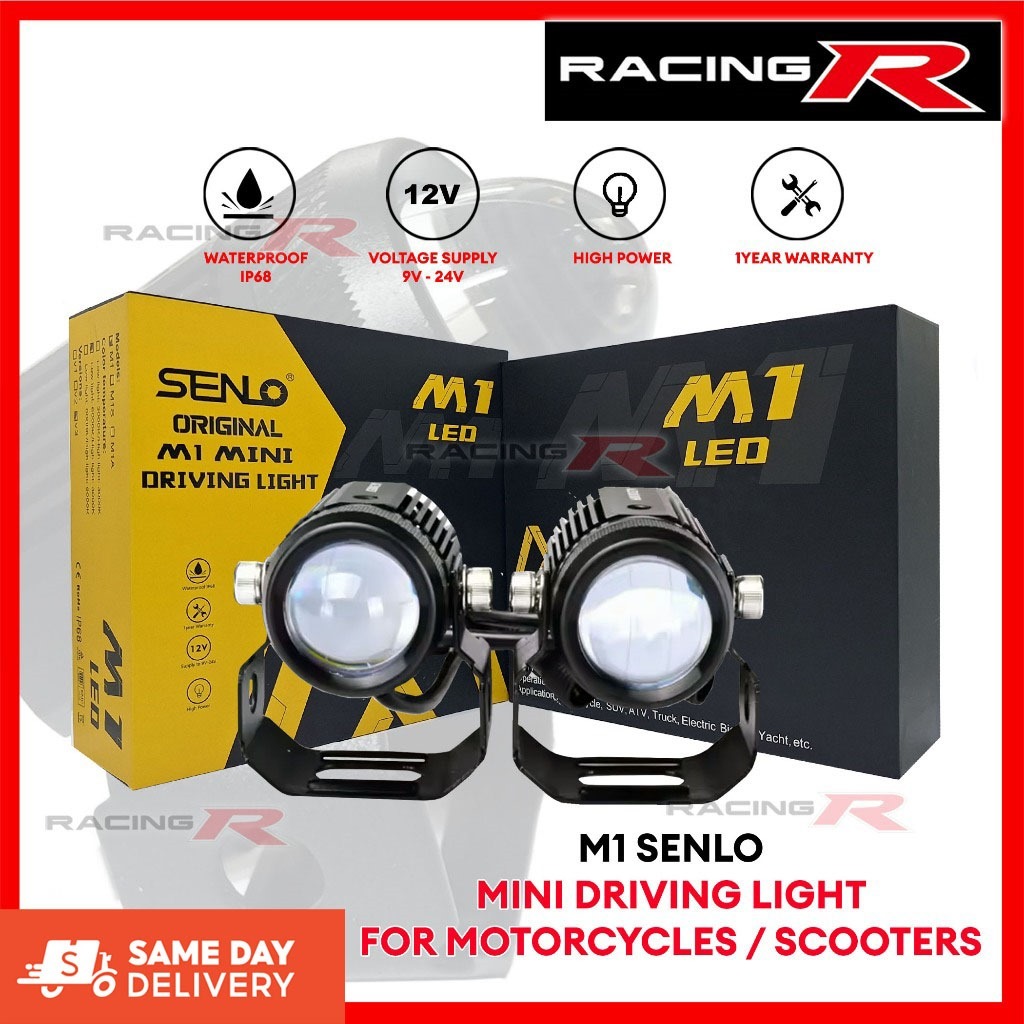 SENLO M1 / M1-A+ Mini Driving Light YELLOW WHITE MDL for Motorcycles ...