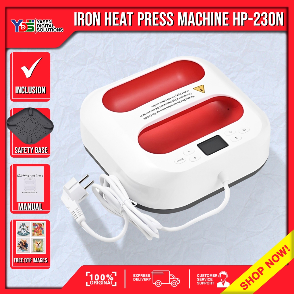 HP-230N Iron Heat Press Machine for TShirts Printing Portable Machine ...