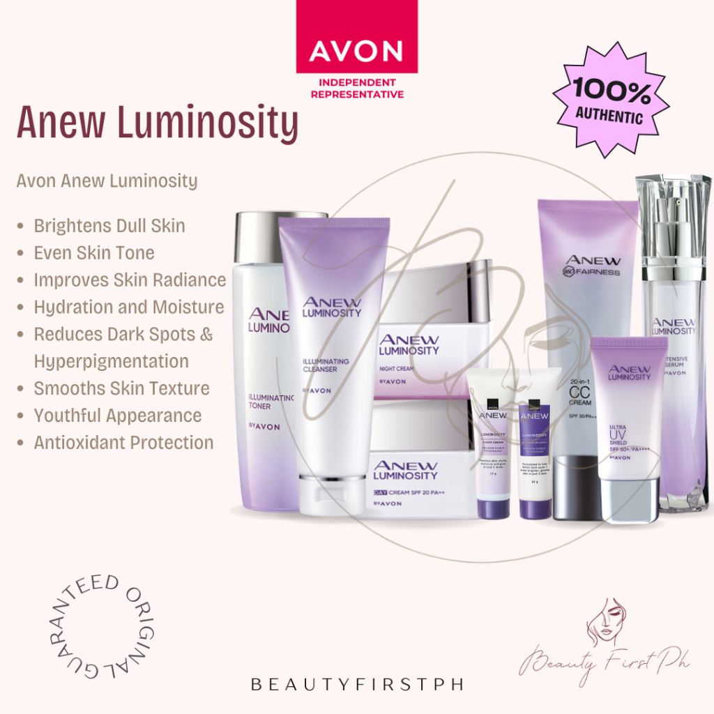 AVON Anew Luminosity Brighter and Luminous Skin in 2 weeks | Shopee Philippines