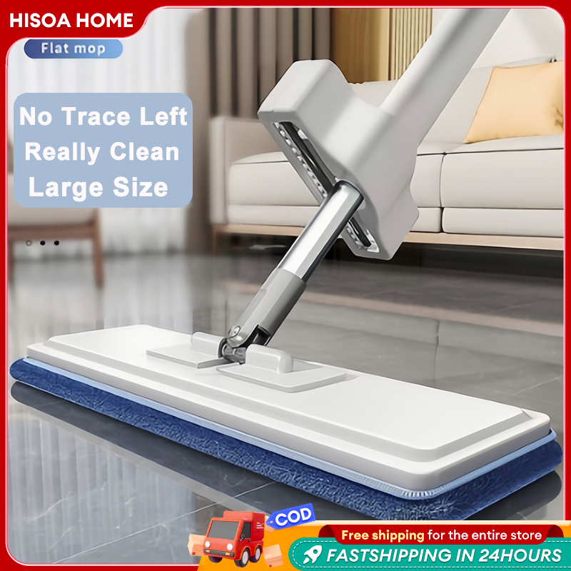 42cm Flat Mop New Microfiber 360° Rotating Mop With Squeezer Self wash ...