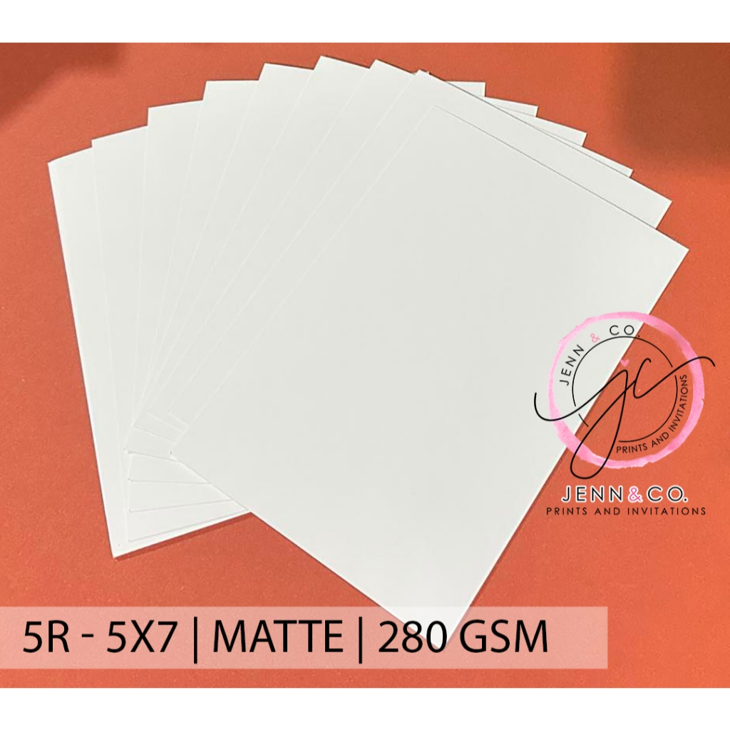 White Paper for invitation inserts 280GSM 5x7 | Shopee Philippines