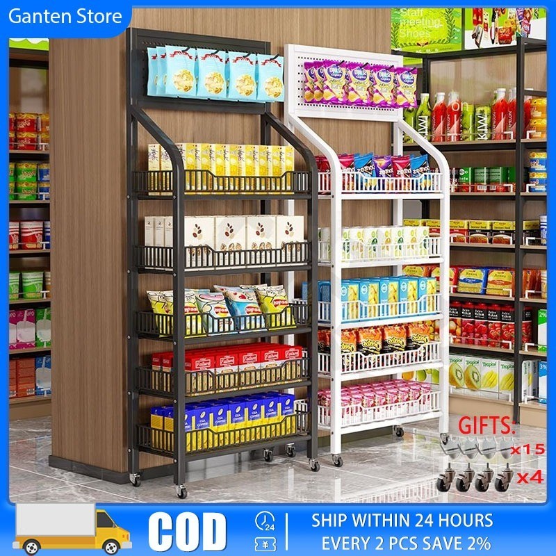Supermarket Shelves Display Grocery Rack Convenience Sore Multi-layered ...
