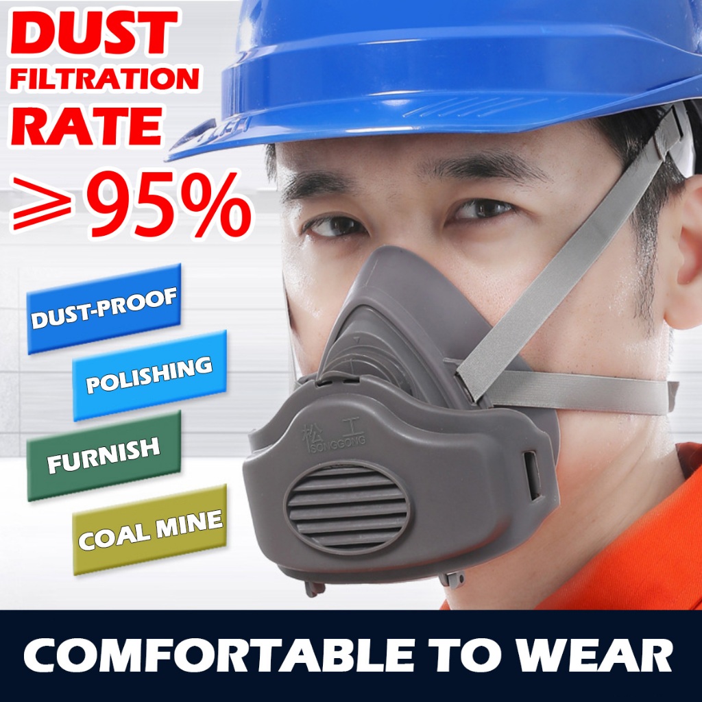 7 in 1 Dustproof Gas Mask Dust mask respirator for chemical with ...